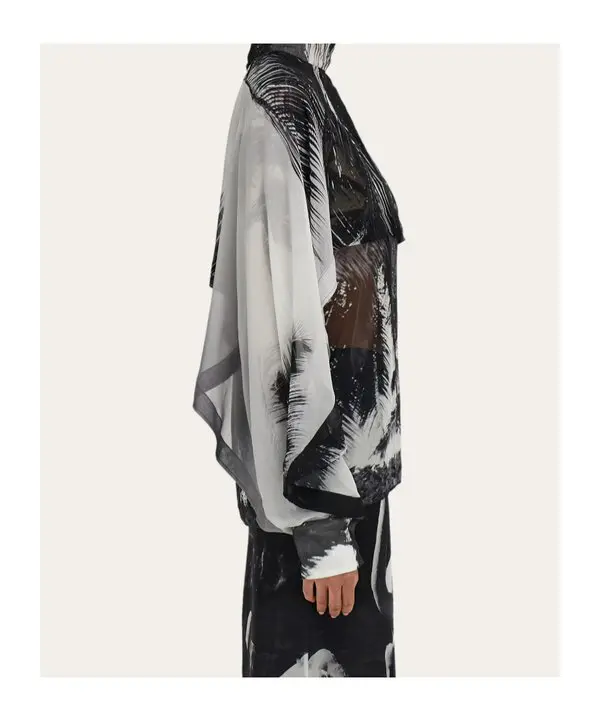FERRAGAMO Trinidad Print Georgette Shirt