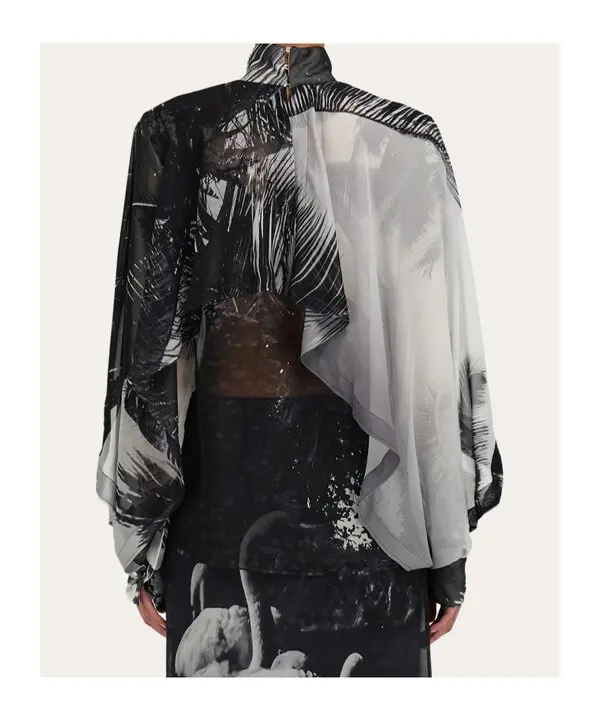 FERRAGAMO Trinidad Print Georgette Shirt