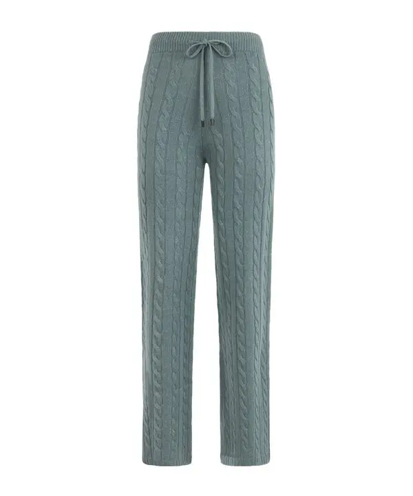 Peserico Knitted Slim Cut Trousers - Green