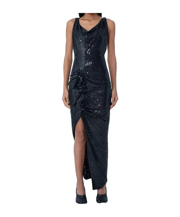 VIVIENNE WESTWOOD Sequined Cowl Neck Gown
