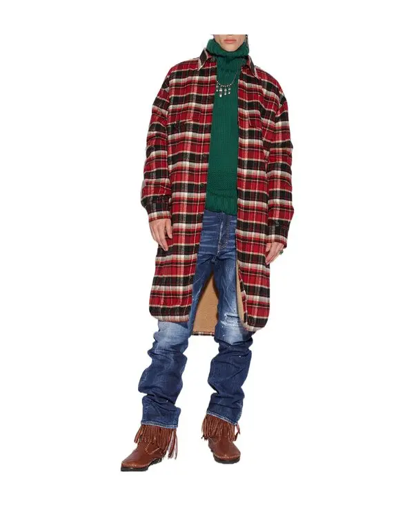 Dsquared2 Checked Single-breasted Coat