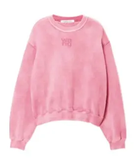 Alexander Wang Logo Embossed Crewneck Sweatshirt - Pink