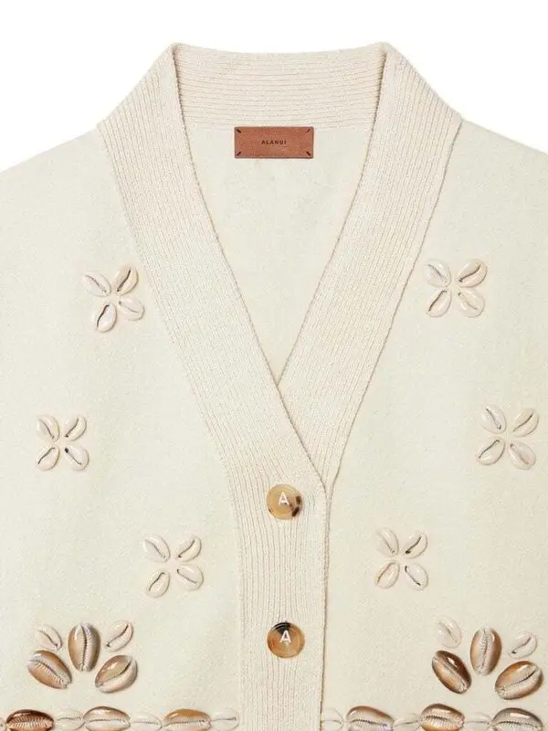 Alanui Cropped Cardigan With Embroidered Detail