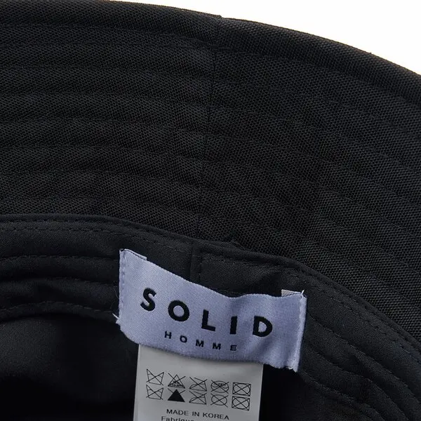 SOLID HOMME Letter Detail Bucket Hat