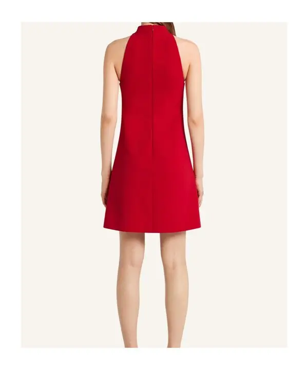 COURREGES High-neck Sleeveless Dress With Logo Detail - Red