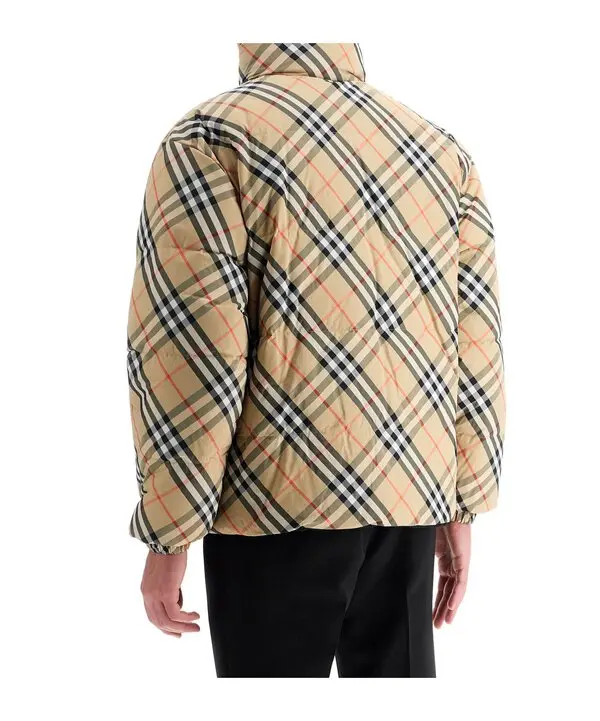 Burberry Reversible Checked Zip-up Down Jacket - Sand-colored