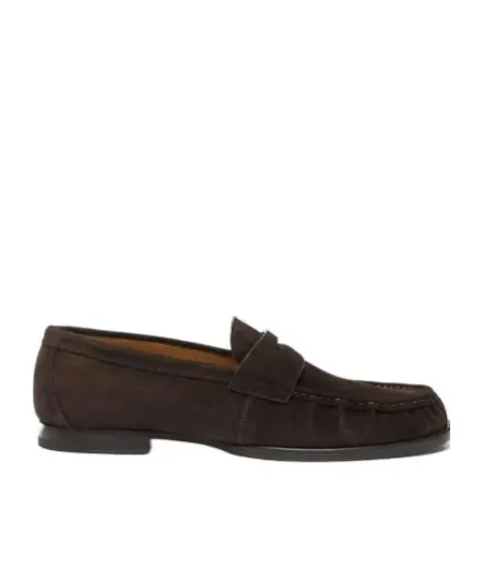 SCAROSSO Fred Round-toe Loafers - Brown