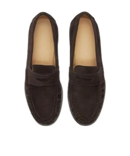 SCAROSSO Fred Round-toe Loafers - Brown