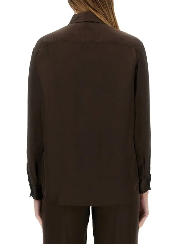 Aspesi Long-sleeved Shirt With Lapel Collar