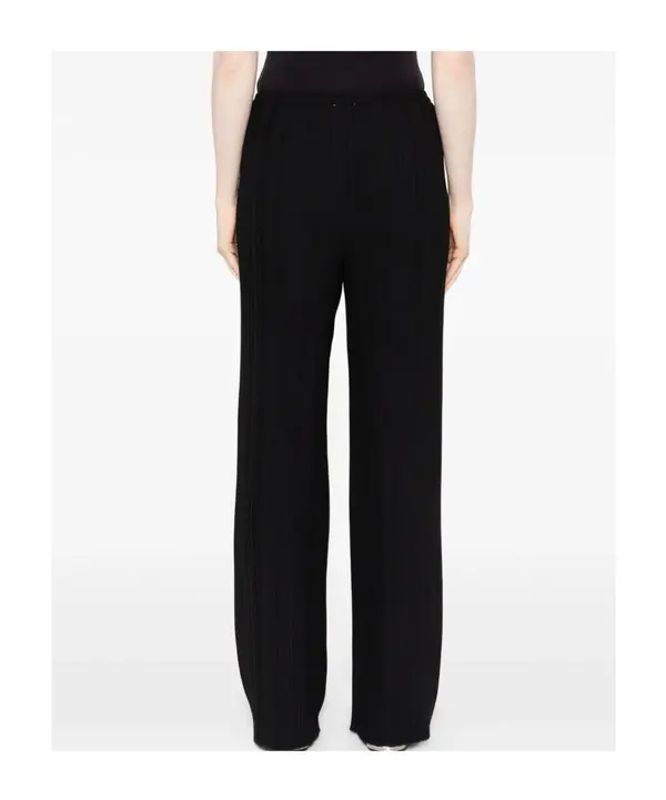 FORTE_FORTE Pleated Wide Leg Trousers - Black