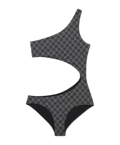 Gucci Gg Print Asymmetrical One-piece Swimsuit