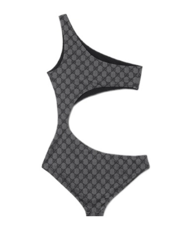 Gucci Gg Print Asymmetrical One-piece Swimsuit