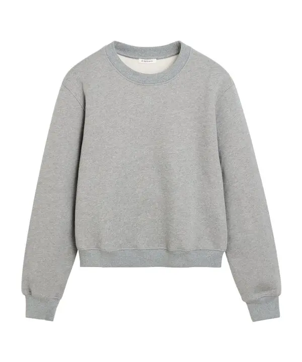 BY MALENE BIRGER Embroidered-logo Crew-neck Sweatshirt - Gray