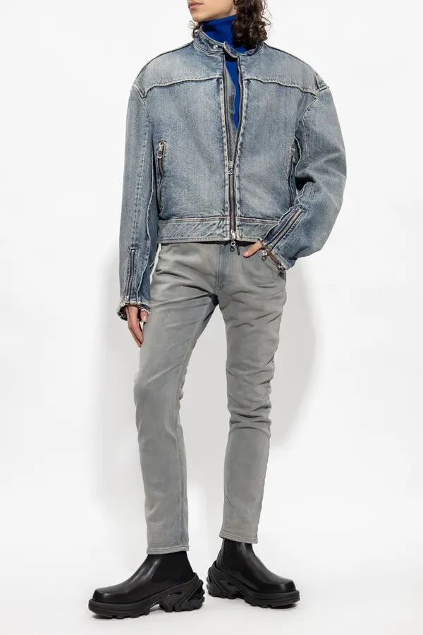 DIESEL® Krooley Drawstring Tapered Jogging Jeans - Gray