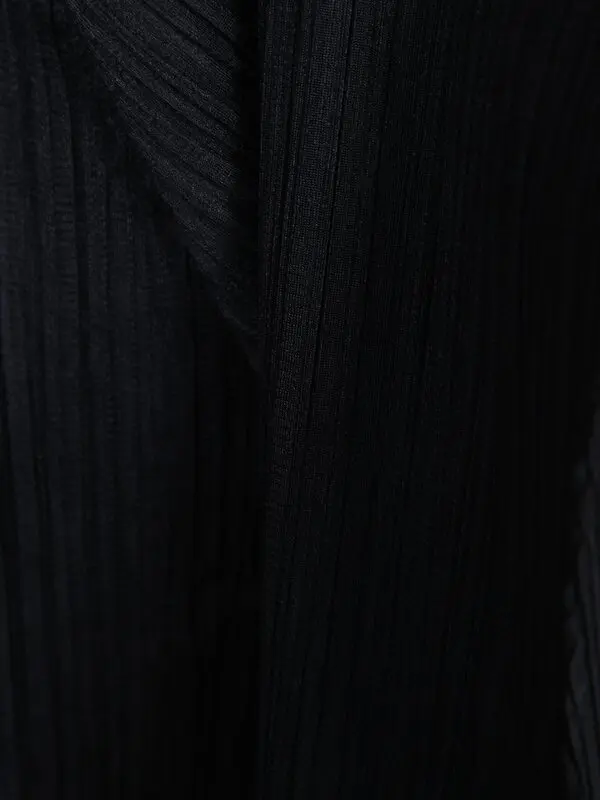 Issey Miyake Long Sleeve Pleated Cardigan