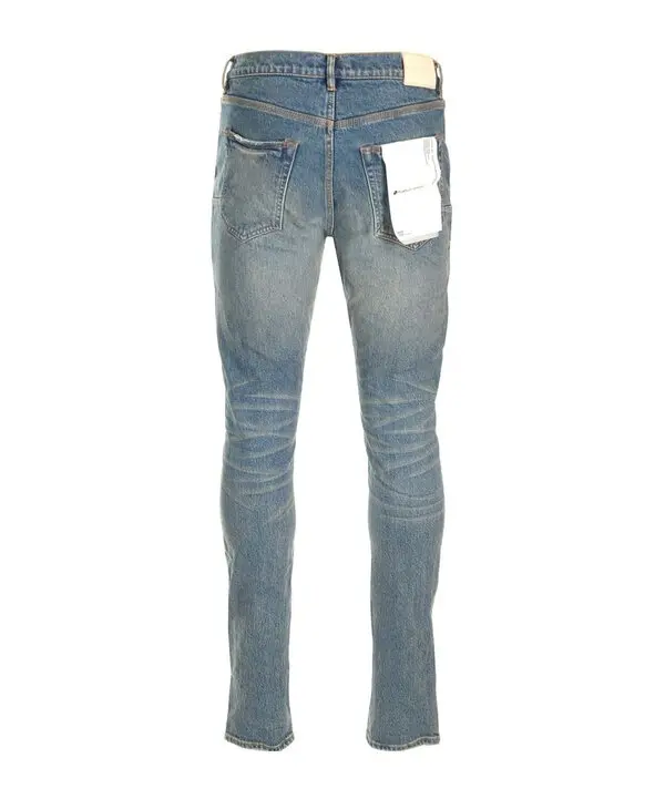 PURPLE BRAND Slim Tapered Jeans With Distressed Details