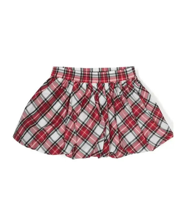 Monnalisa Tartan Taffeta Skirt