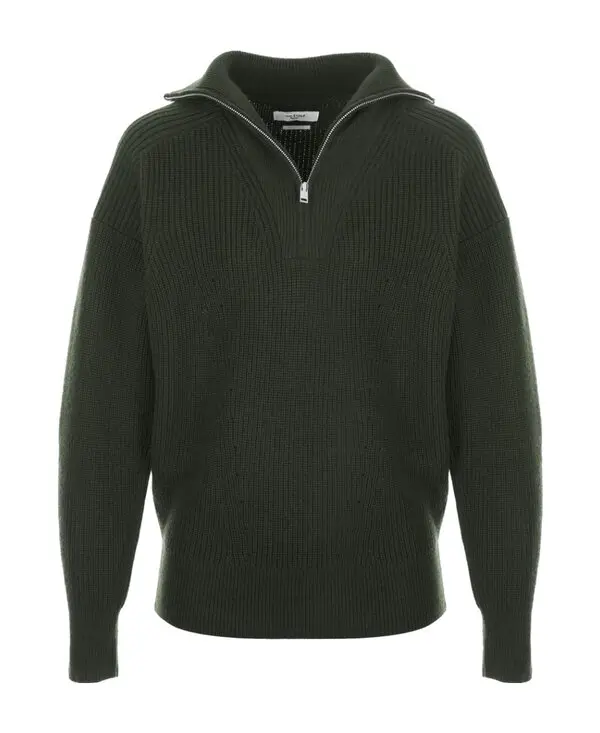 Isabel Marant Étoile Logo-patch Zip-up Jumper - Green