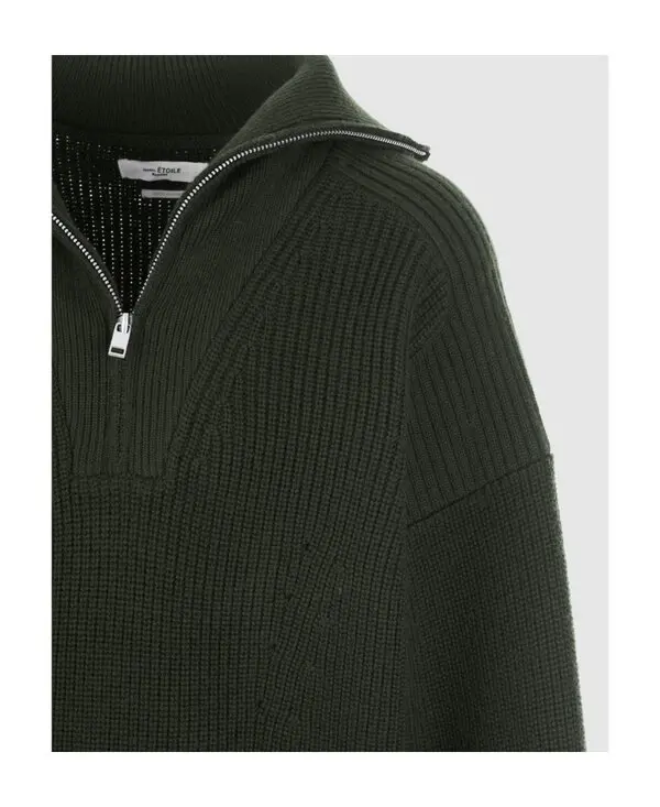 Isabel Marant Étoile Logo-patch Zip-up Jumper - Green