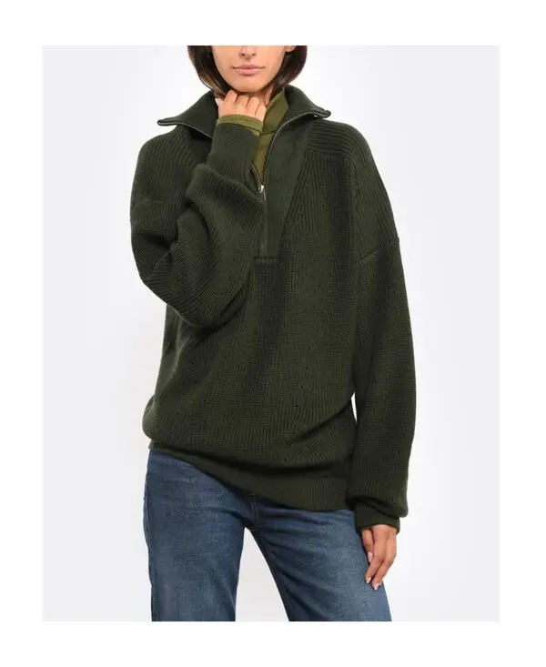 Isabel Marant Étoile Logo-patch Zip-up Jumper - Green