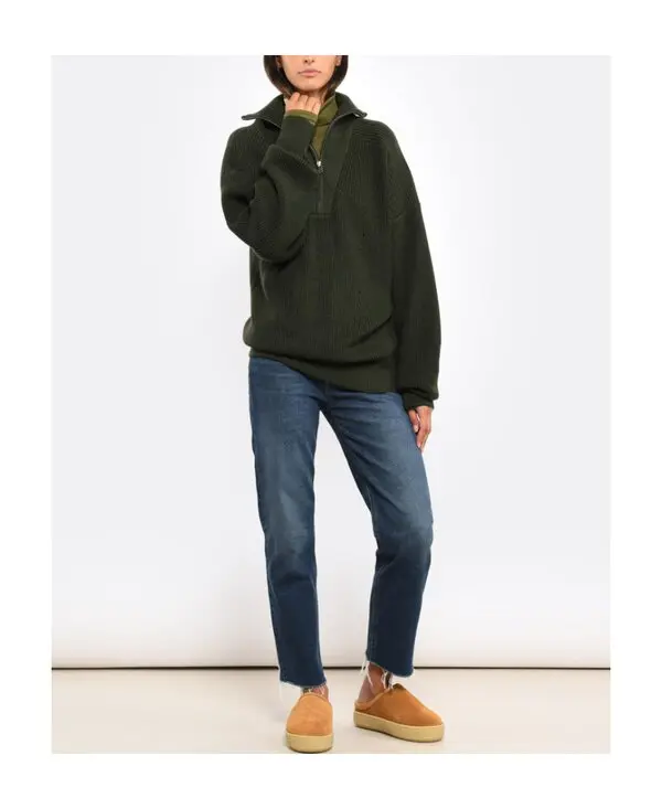 Isabel Marant Étoile Logo-patch Zip-up Jumper - Green