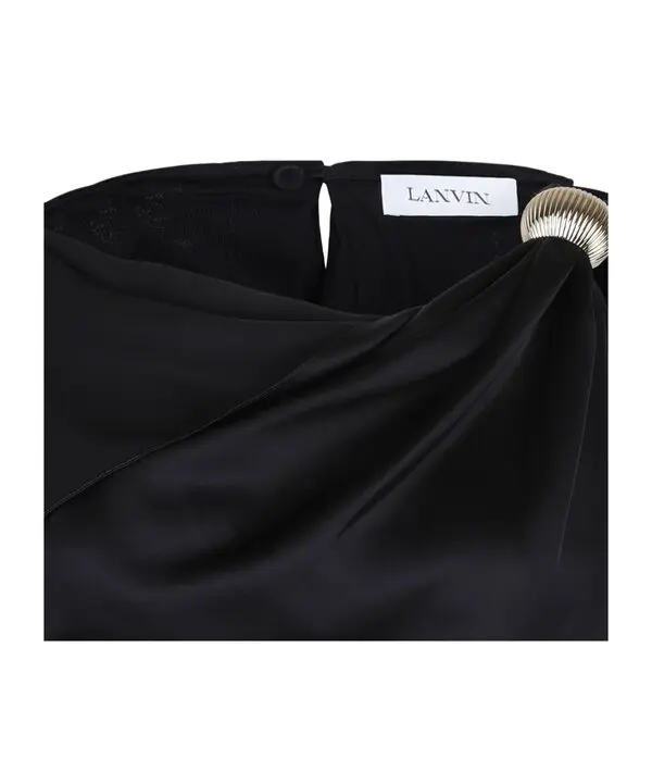 LANVIN Boat Neck Arpège Midi Dress