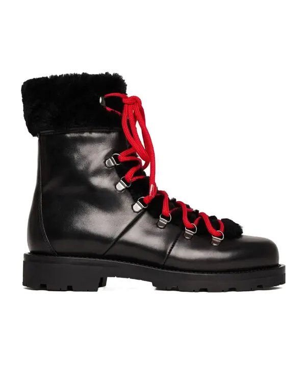 SCAROSSO Kat Fur Boots - Black