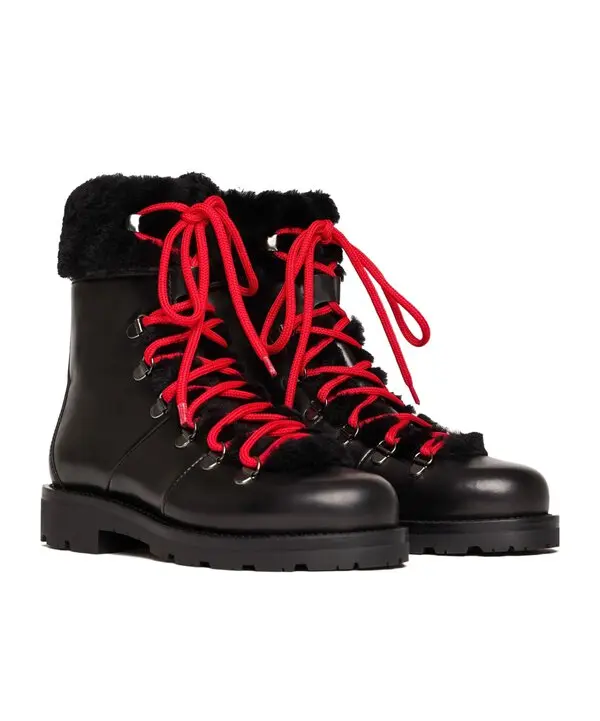SCAROSSO Kat Fur Boots - Black