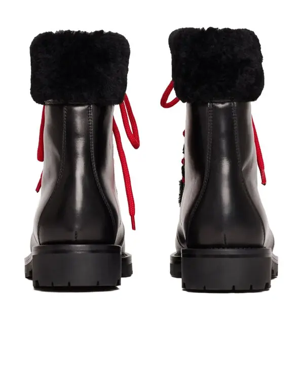 SCAROSSO Kat Fur Boots - Black