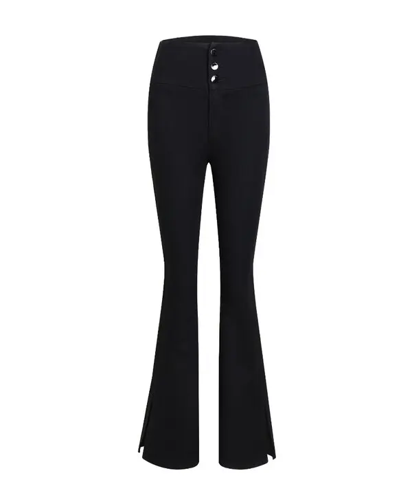 LIUREGALI Split High-rise Flared Jeans