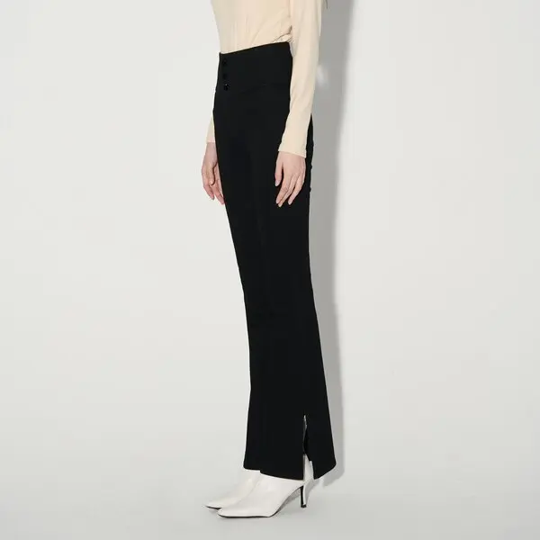 LIUREGALI Split High-rise Flared Jeans
