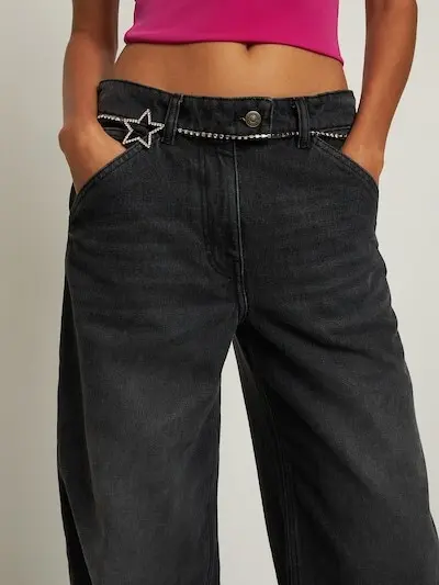 Alessandra Rich Crystal Star Waist Chain