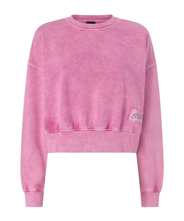 Pinko Cropped Logo Sweatshirt - Pink