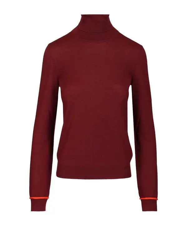 Loewe High Neck Knitted Jumper - Brown