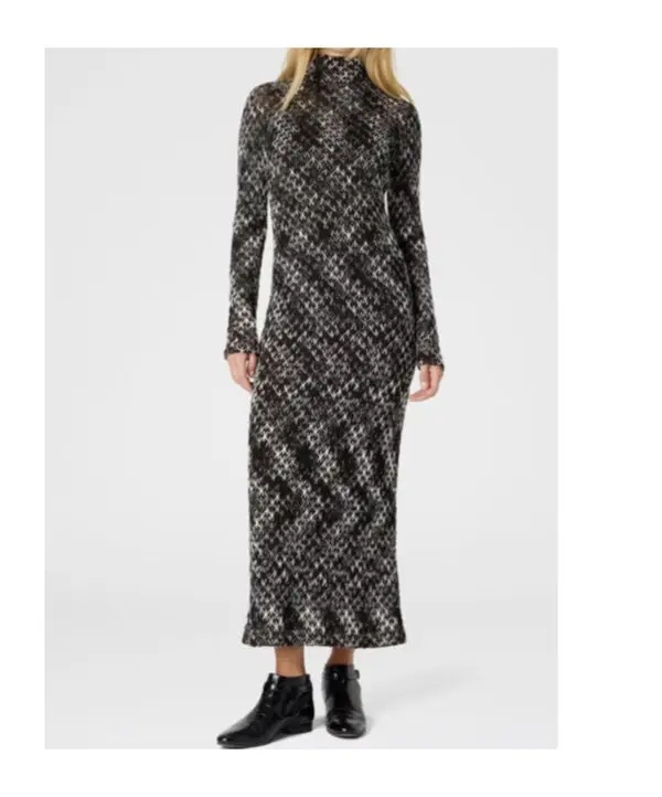Missoni High-neck Long-sleeved Midi Dress