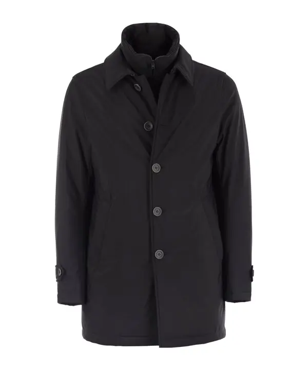 Herno Lapel Long-sleeved Coat With Side Pockets