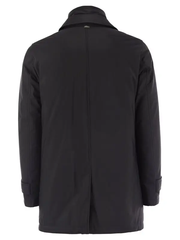 Herno Lapel Long-sleeved Coat With Side Pockets