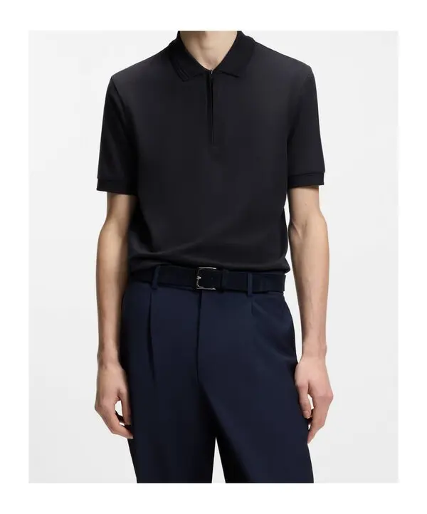Hugo Boss Half-zipped Short-sleeved Polo Shirt