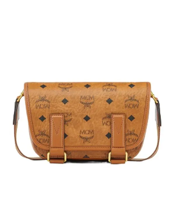 Mcm Mini Aren Logo-print Shoulder Bag - Brown