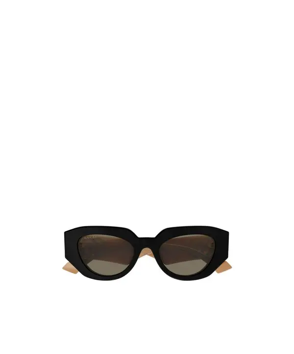 Gucci Geometric Frame Sunglasses - Black