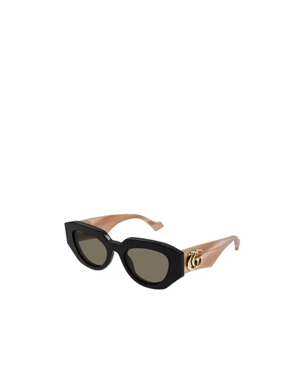 Gucci Geometric Frame Sunglasses - Black
