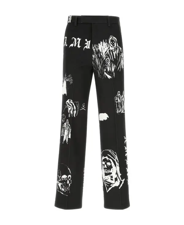 Amiri Graphic Print Straight Leg Trousers