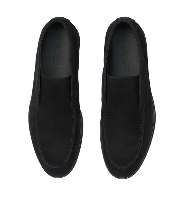 SCAROSSO Leonardo Round-toe Suede Ankle Boots