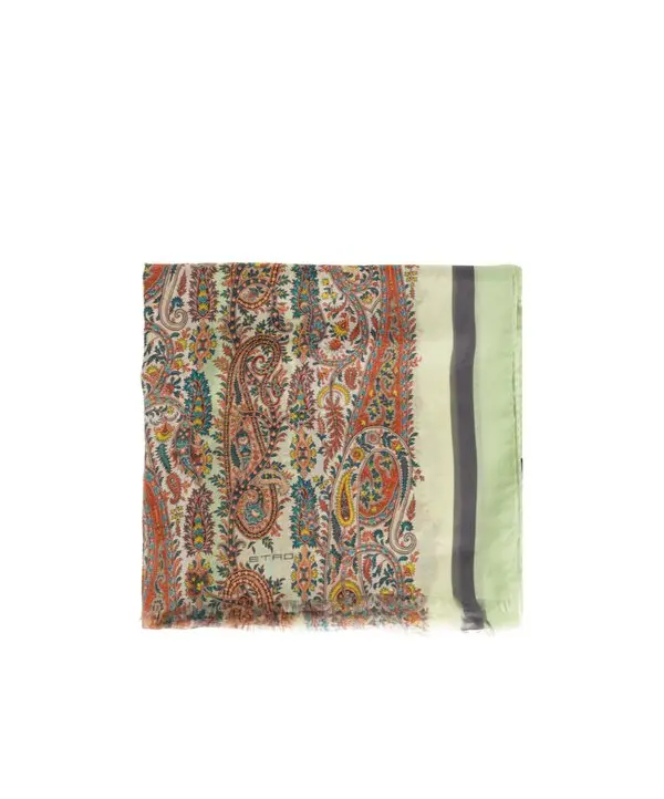 Etro Paisley Printed Scarf - Nude