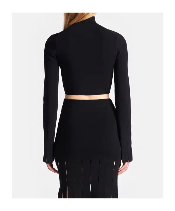 Nanushka Fringed Zip-up Cardigan