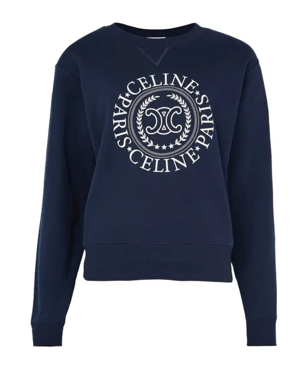 Celine Long Sleeve Sweatshirt - Navy Blue