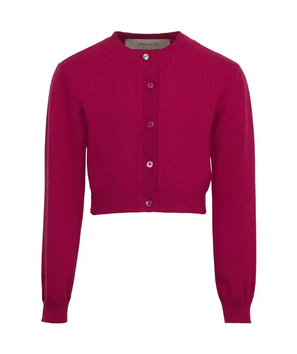 SIMONETTA Long-sleeved Knitted Cardigan