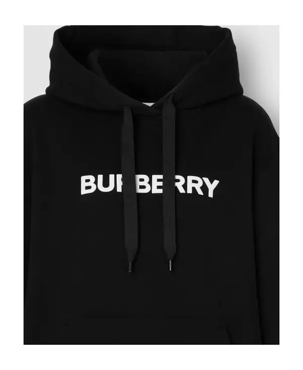 Burberry Logo Printed Drawstring Hoodie