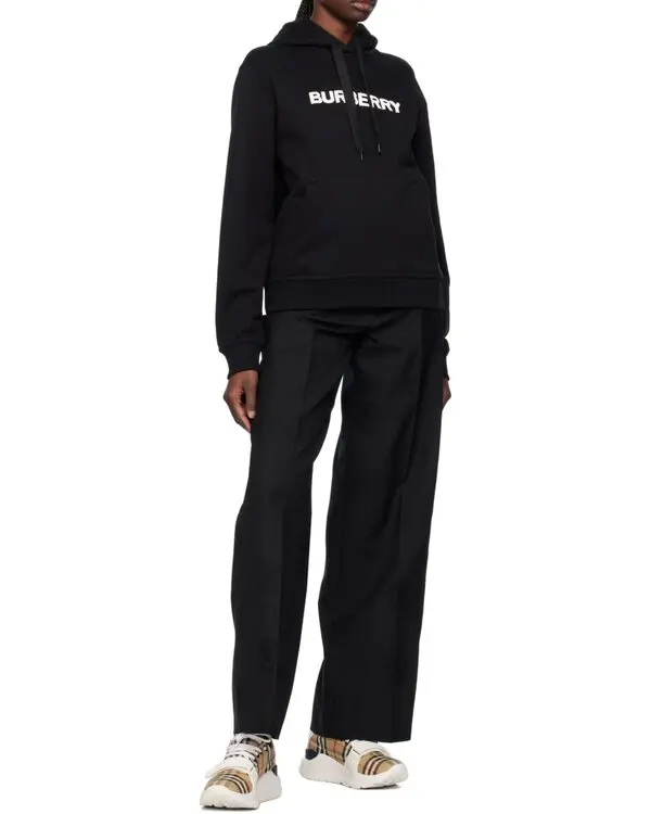 Burberry Logo Printed Drawstring Hoodie
