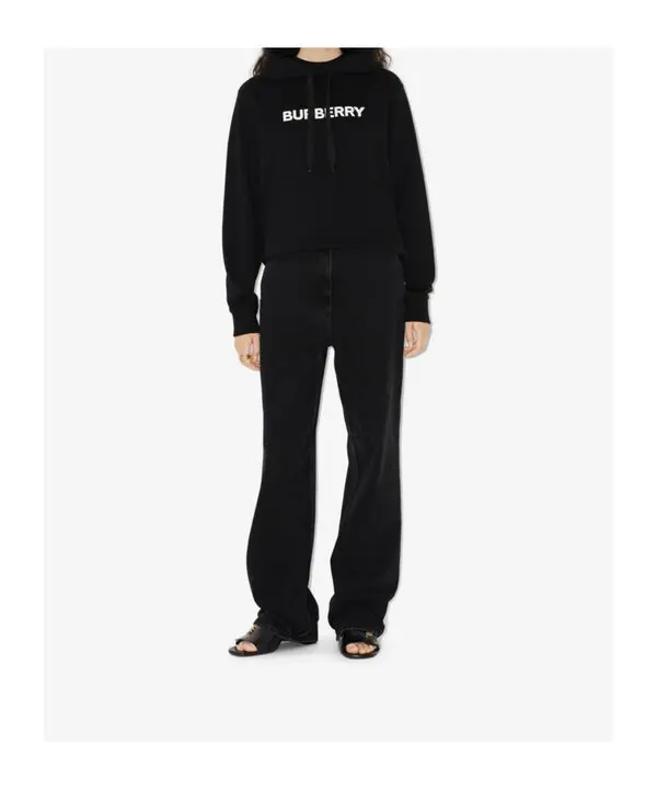 Burberry Logo Printed Drawstring Hoodie